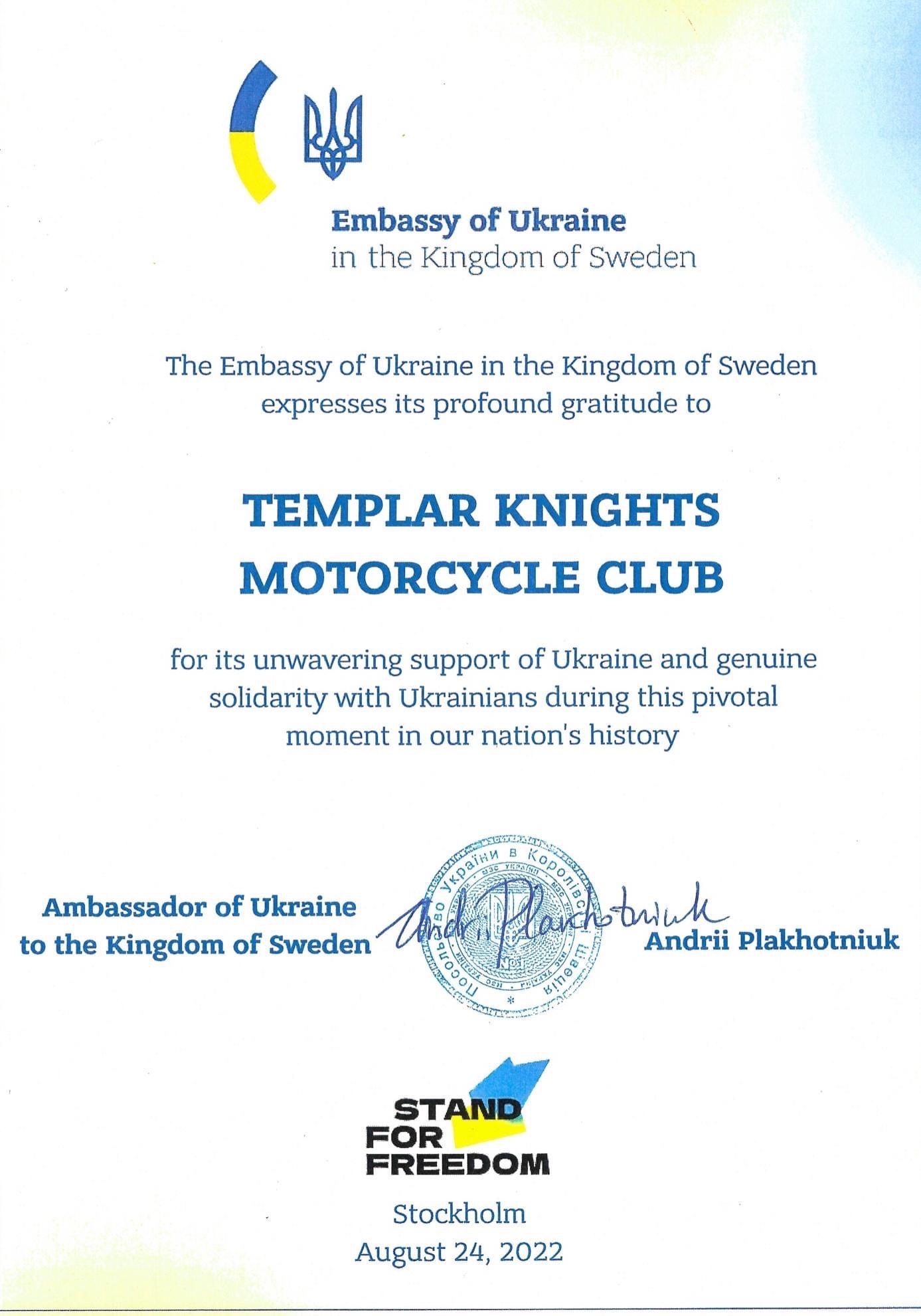 Stockholm – Templar Knights Motorcycle Club